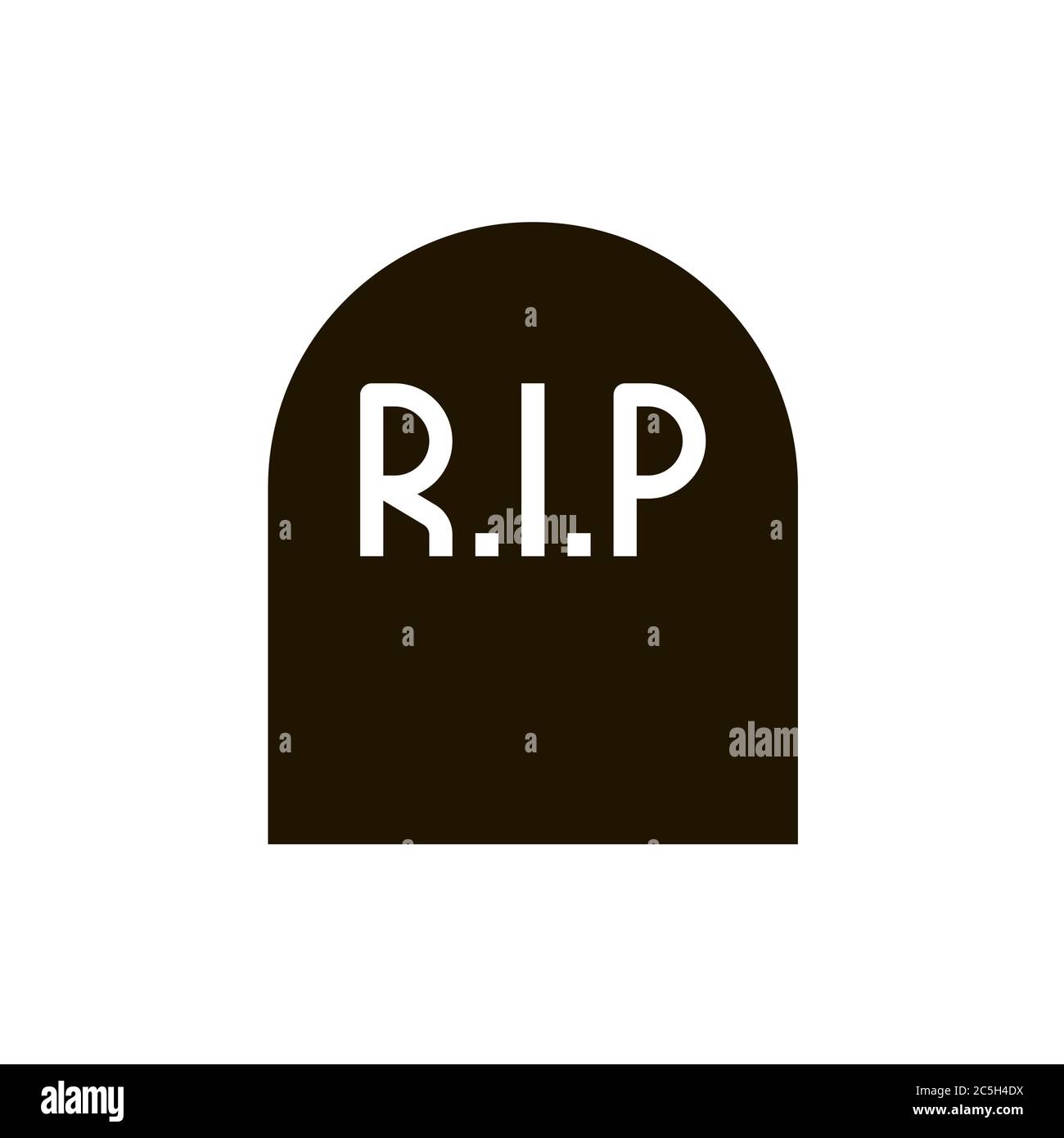 Tombstone rip icon in trendy flat style isolated on white background ...