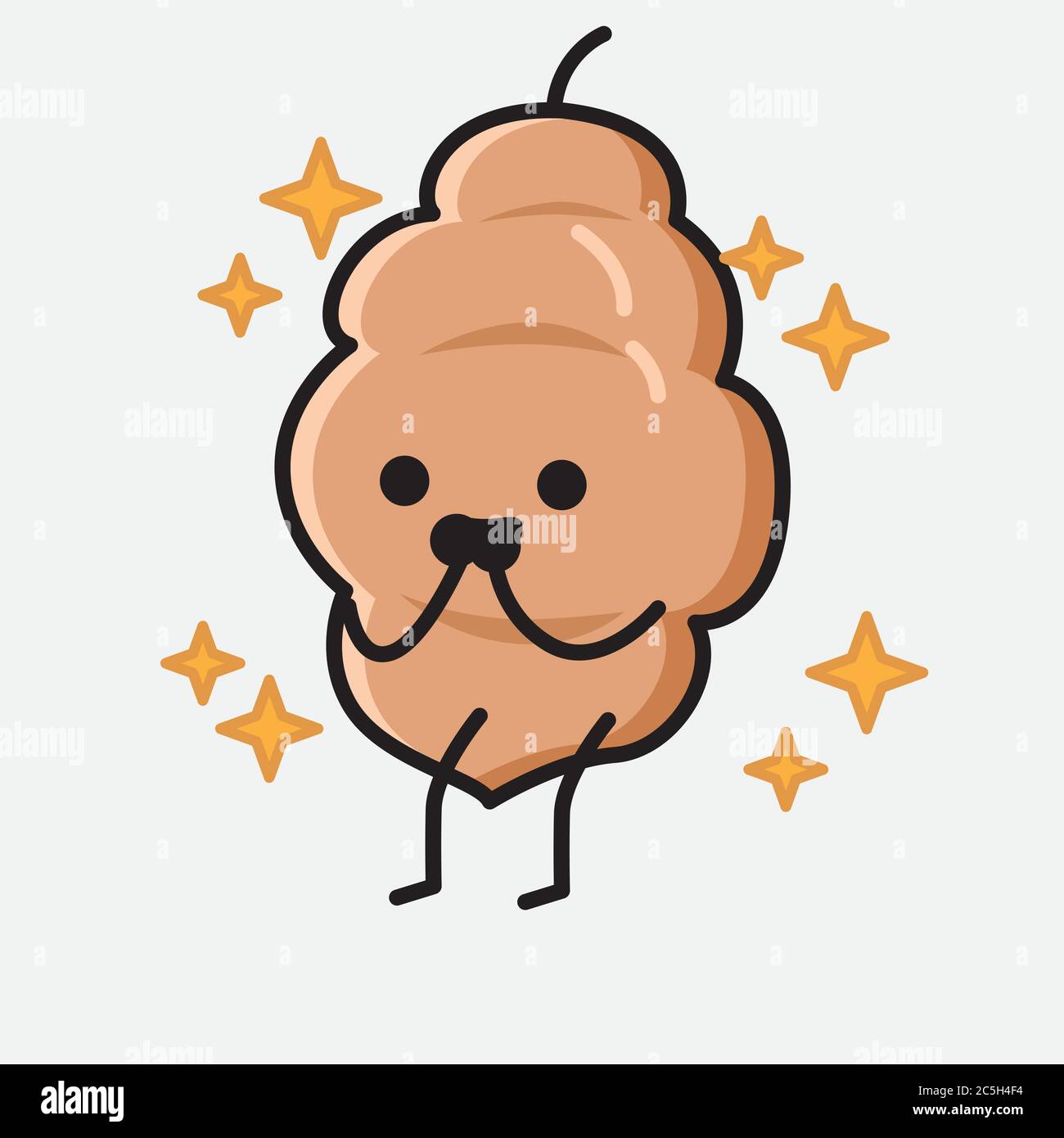 An illustration of Cute Tamarind Fruit Mascot Vector Character Stock ...