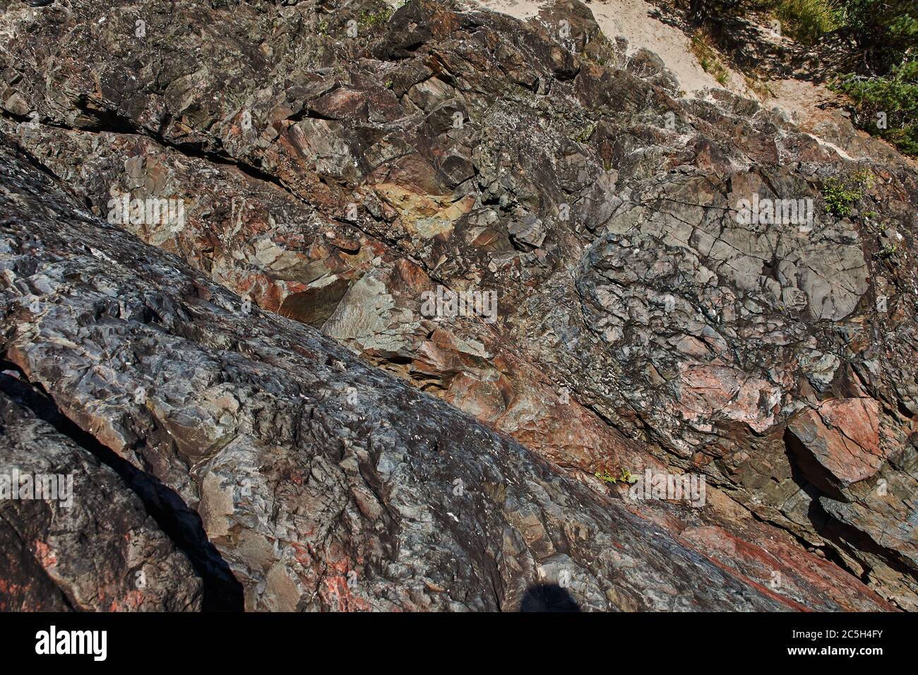 An ancient non-active volcano 2 billion years old. You can see the vent ...