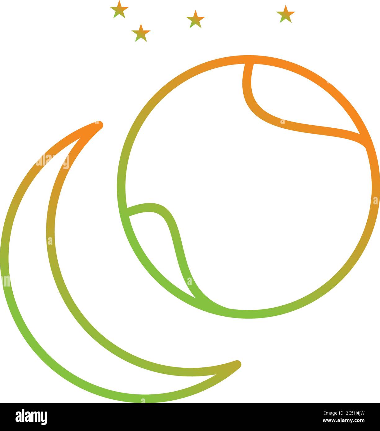 Unique Star orbiting Earth Vector Line Icon Stock Vector Image & Art ...