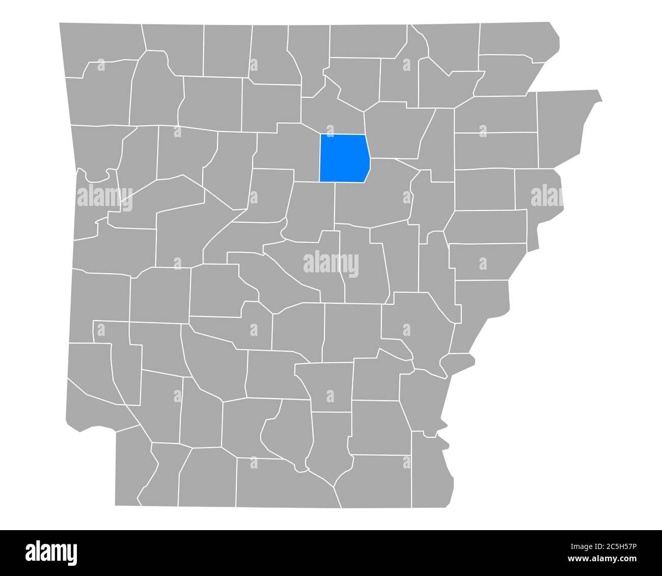 Map of Cleburne in Arkansas Stock Photo - Alamy