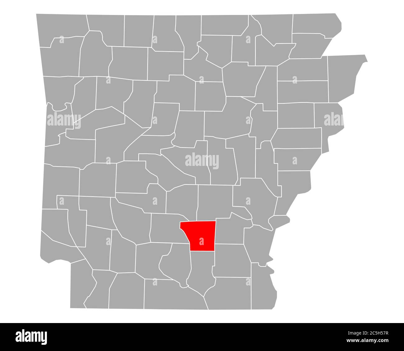 Map of Cleveland in Arkansas Stock Photo - Alamy