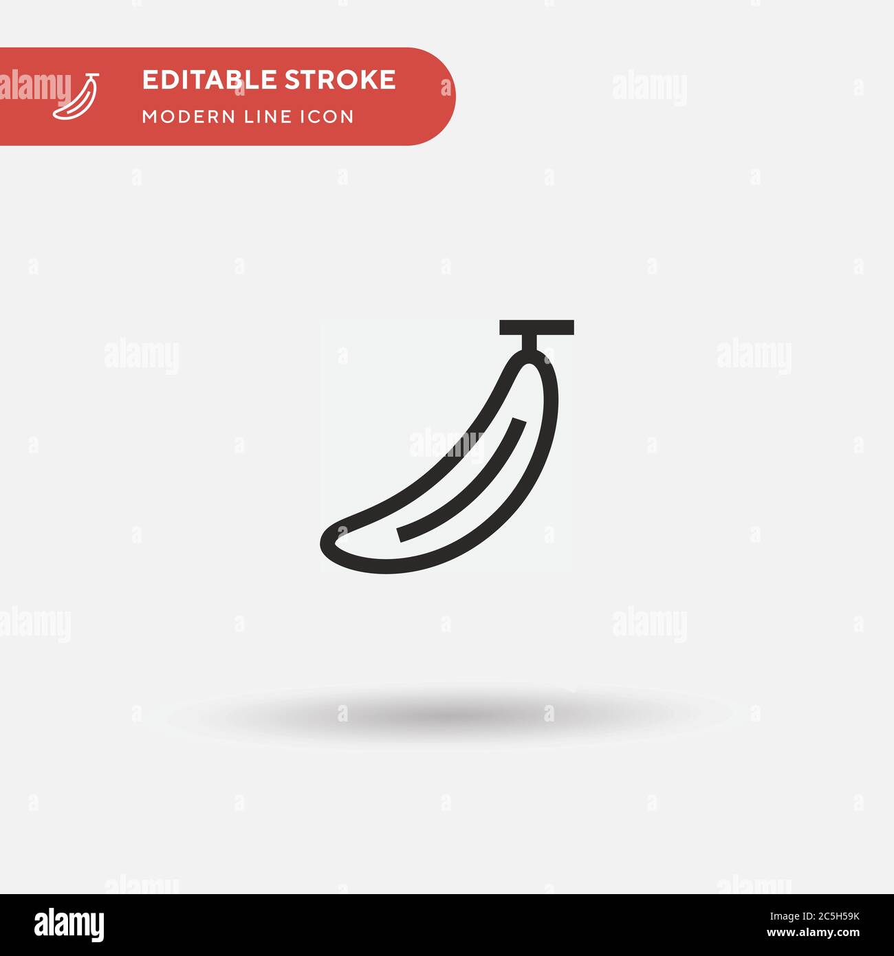 Banana Simple vector icon. Illustration symbol design template for web ...