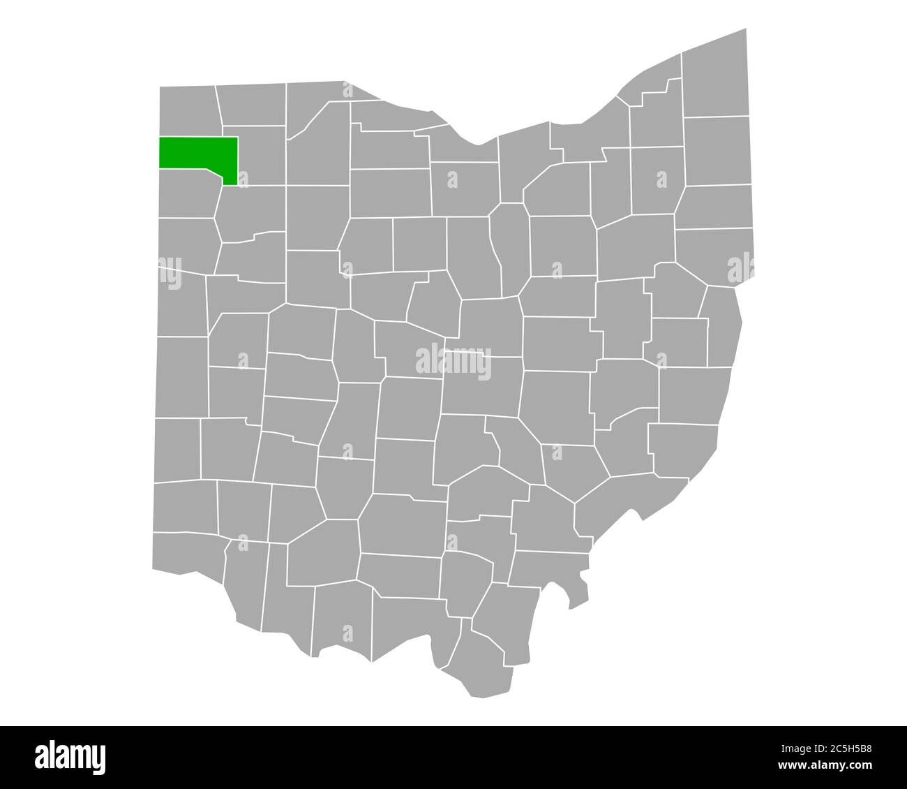 Map of Defiance in Ohio Stock Photo - Alamy