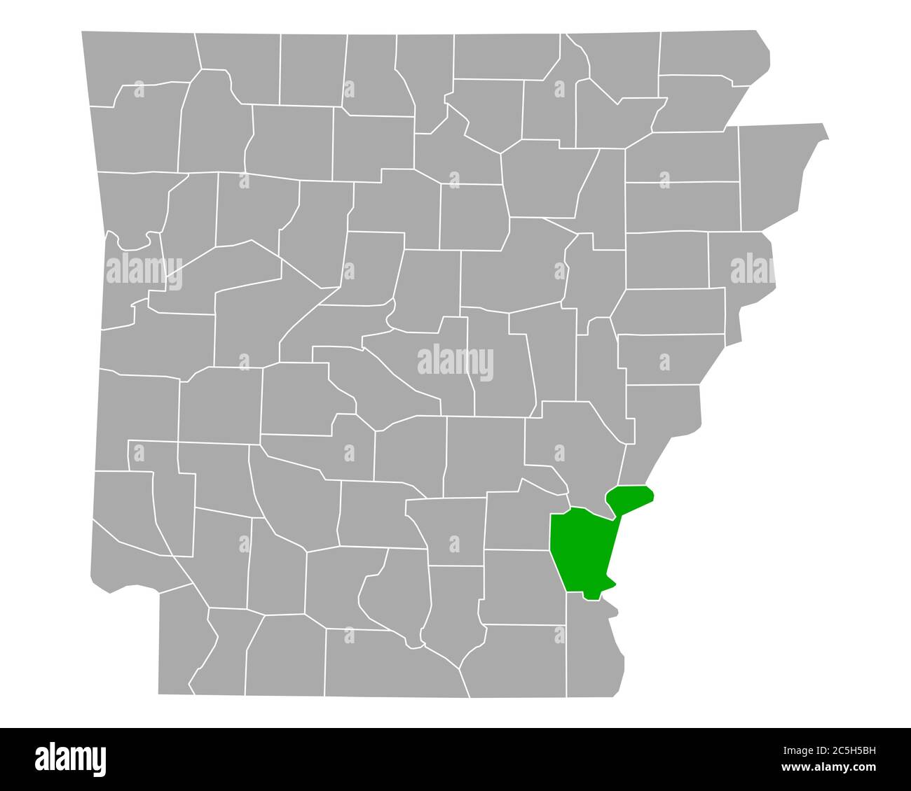 Desha county map hi-res stock photography and images - Alamy