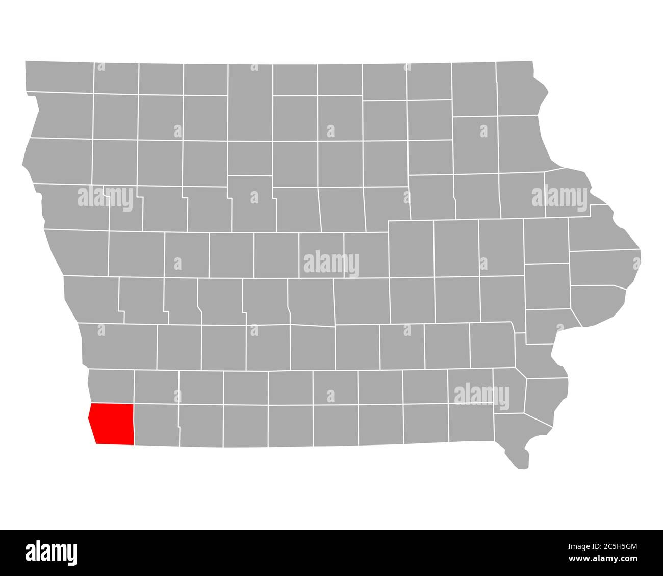 Map of Fremont in Iowa Stock Photo - Alamy
