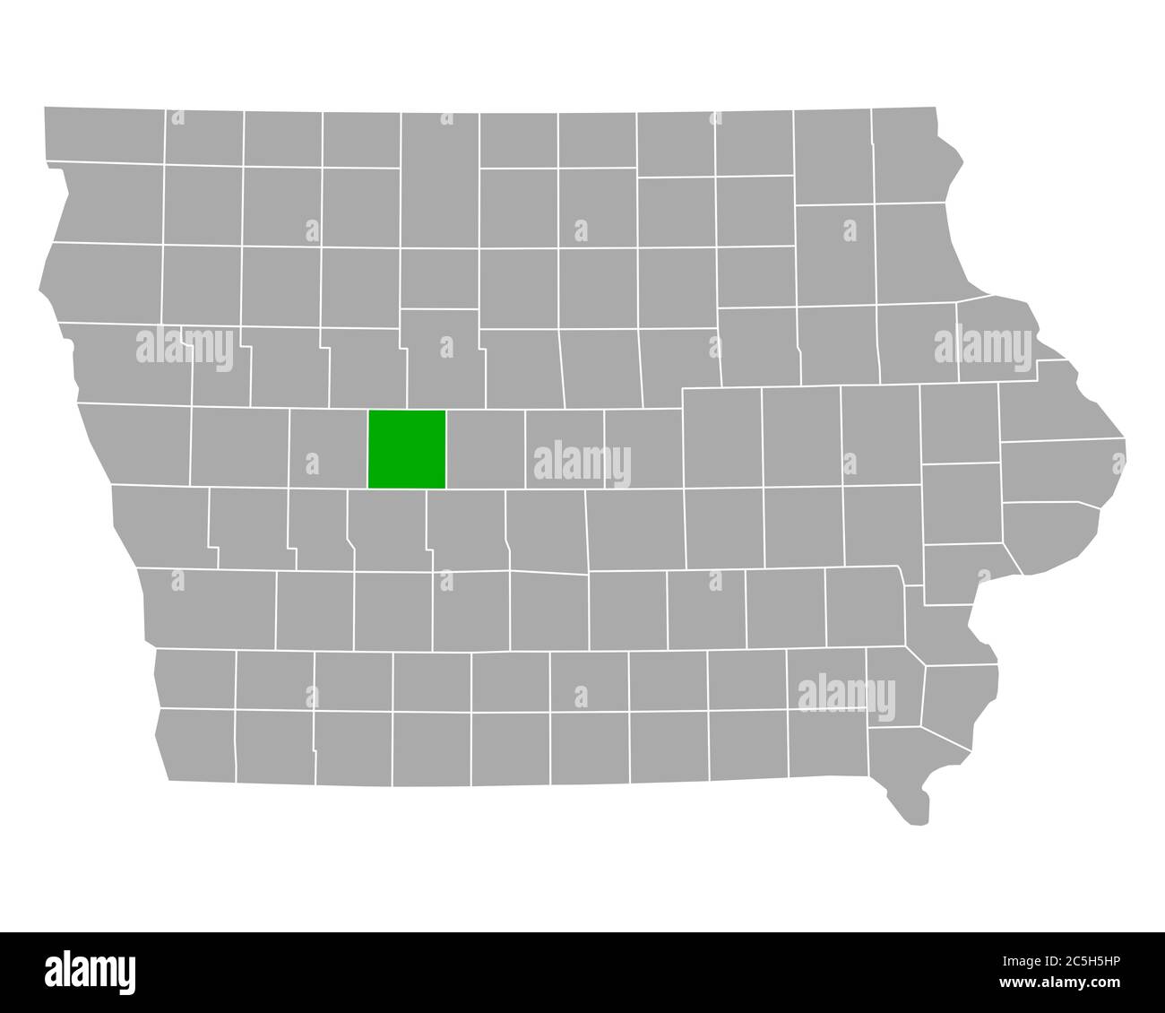 Map of Greene in Iowa Stock Photo - Alamy