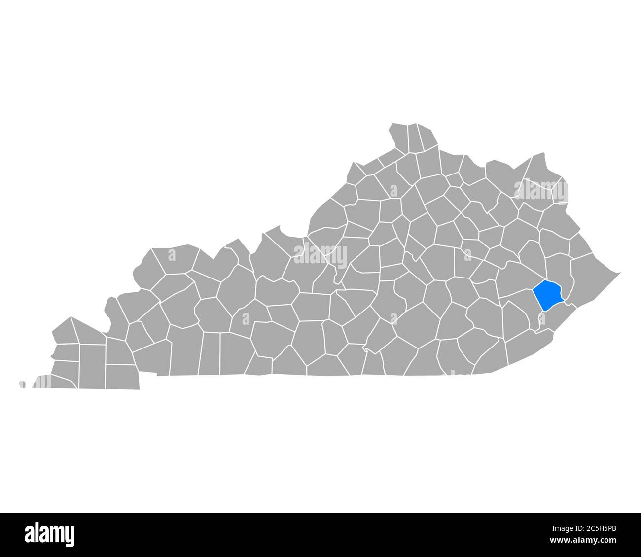 Map of Knott in Kentucky Stock Photo - Alamy