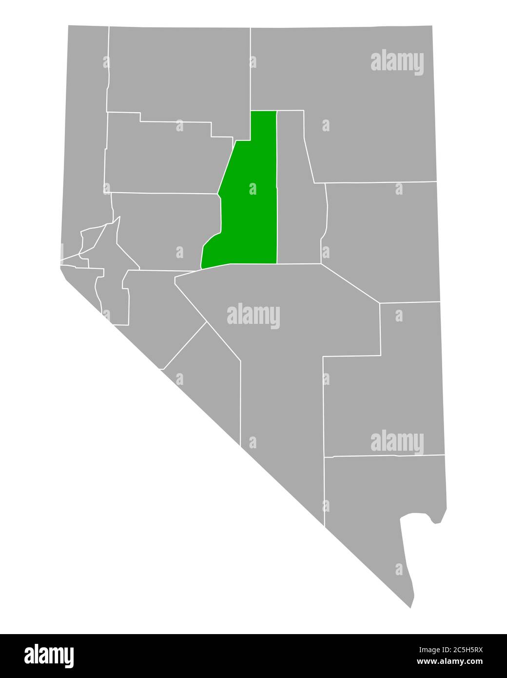 Map of Lander in Nevada Stock Photo - Alamy