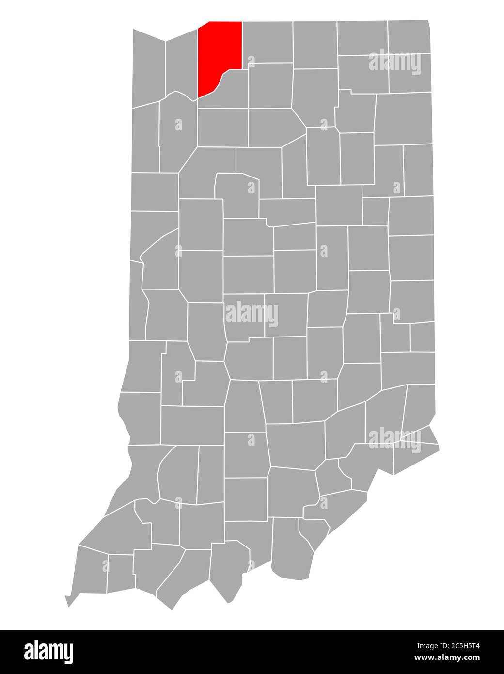 Map of LaPorte in Indiana Stock Photo - Alamy