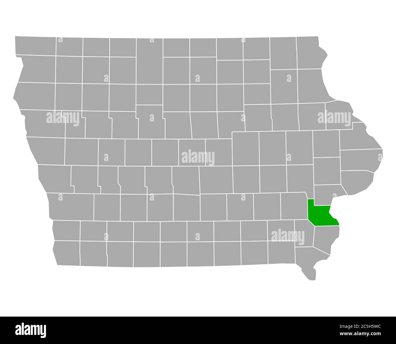 Map of Louisa in Iowa Stock Photo - Alamy