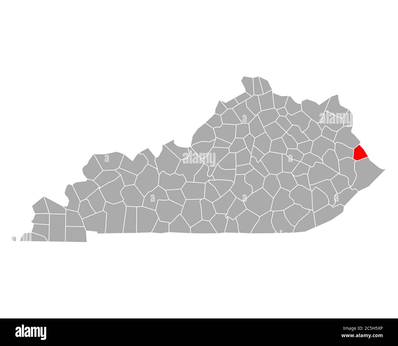 Map of Martin in Kentucky Stock Photo - Alamy