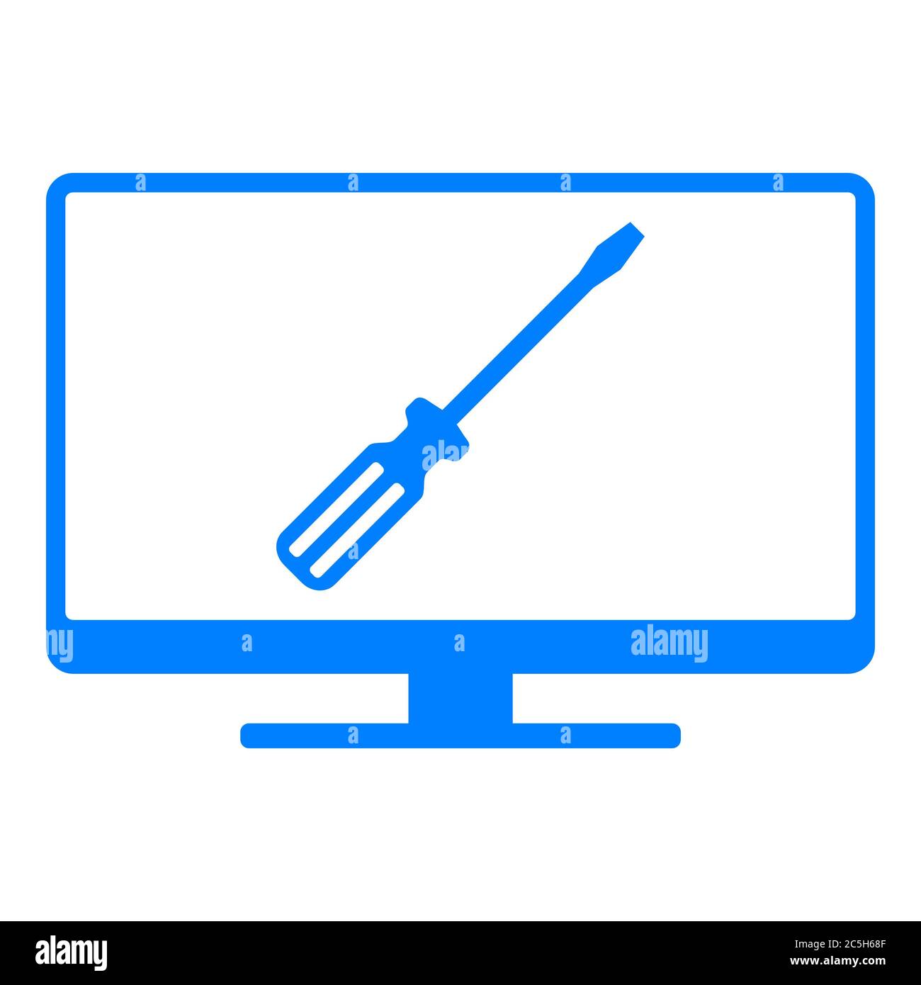 Screwdriver and screen Stock Photo - Alamy