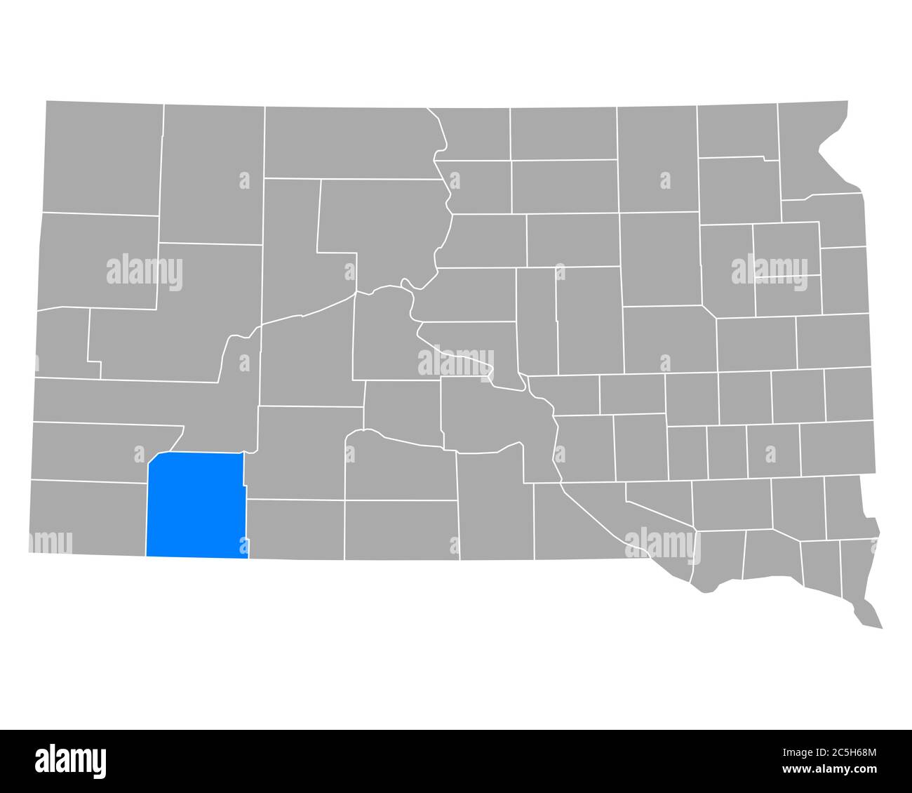 Map of Shannon in South Dakota Stock Photo - Alamy