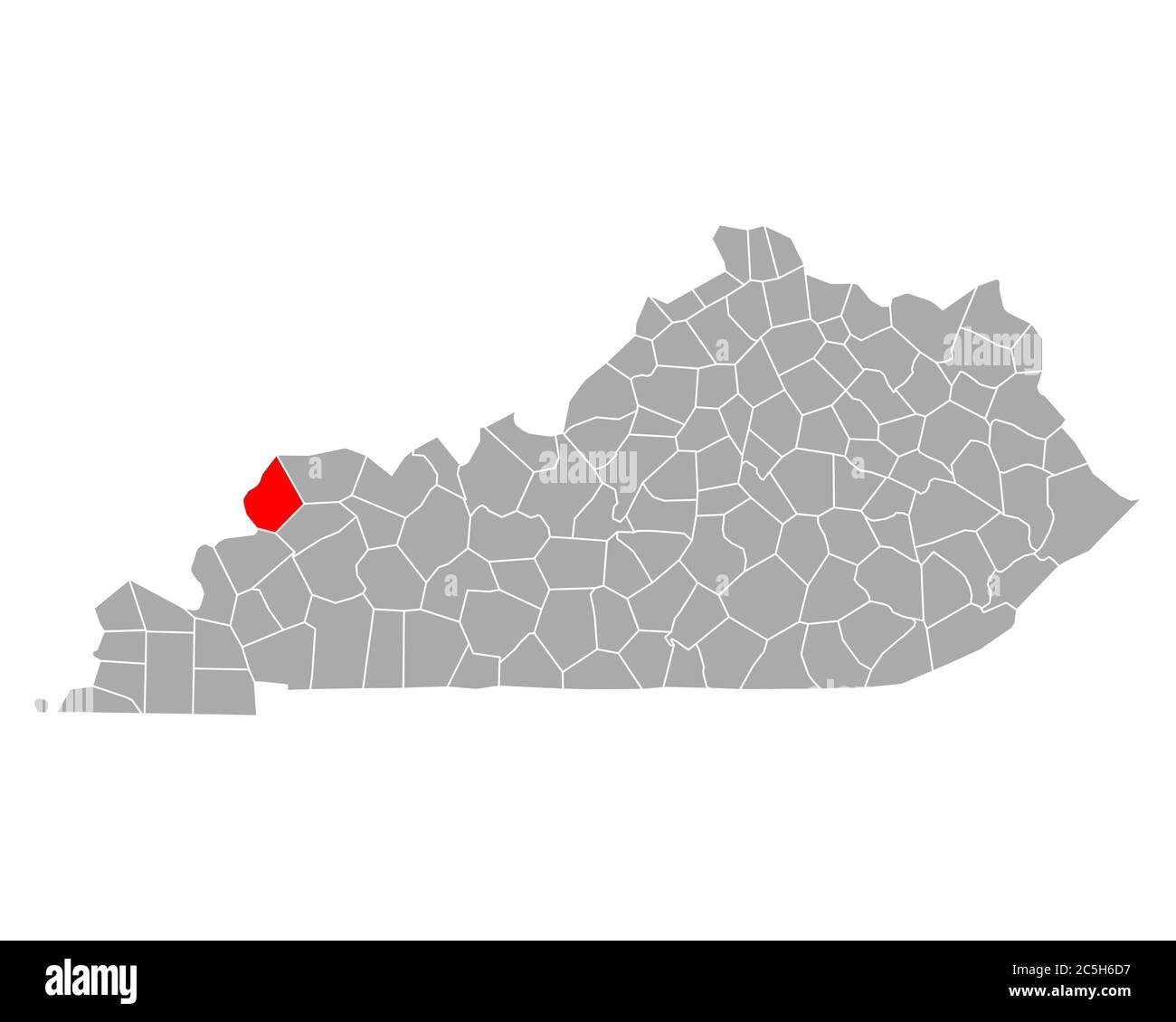 Map of Union in Kentucky Stock Photo - Alamy