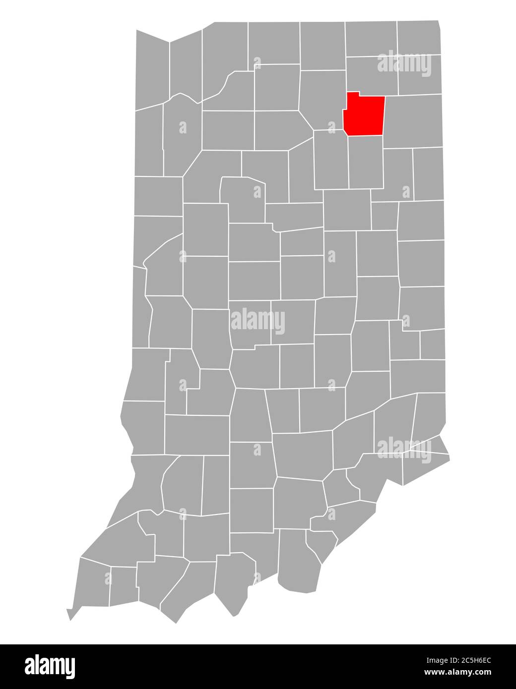 Whitley county map hi-res stock photography and images - Alamy