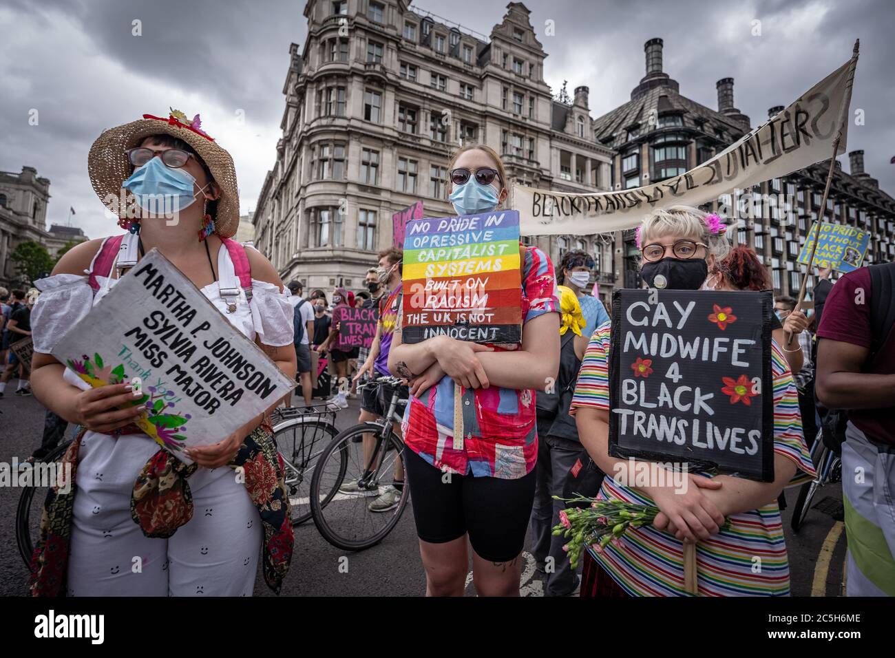 Hundreds join Black Trans Lives Matter protest in London, UK Stock ...