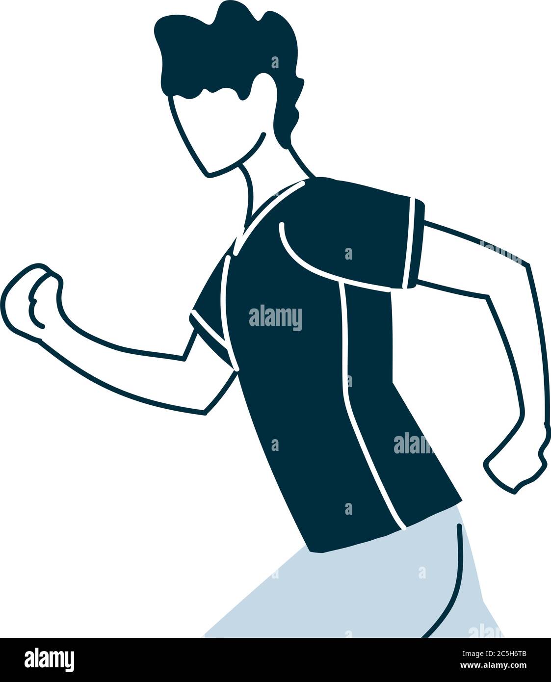 Player man with uniform in aerodynamic position design, Soccer football ...