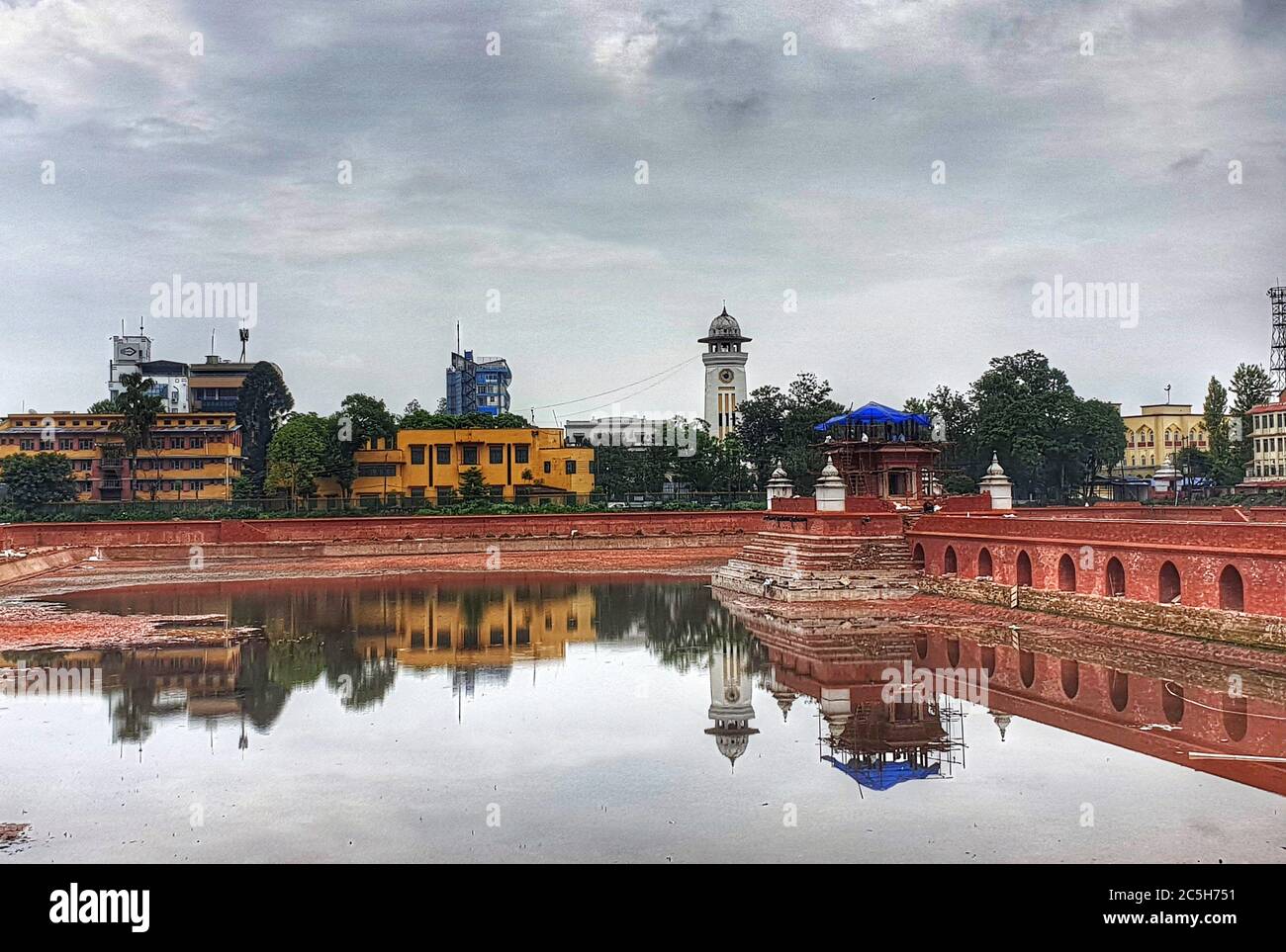 Kathmandu, Nepal. 3rd July, 2020. Reeconstruction site of historical ...