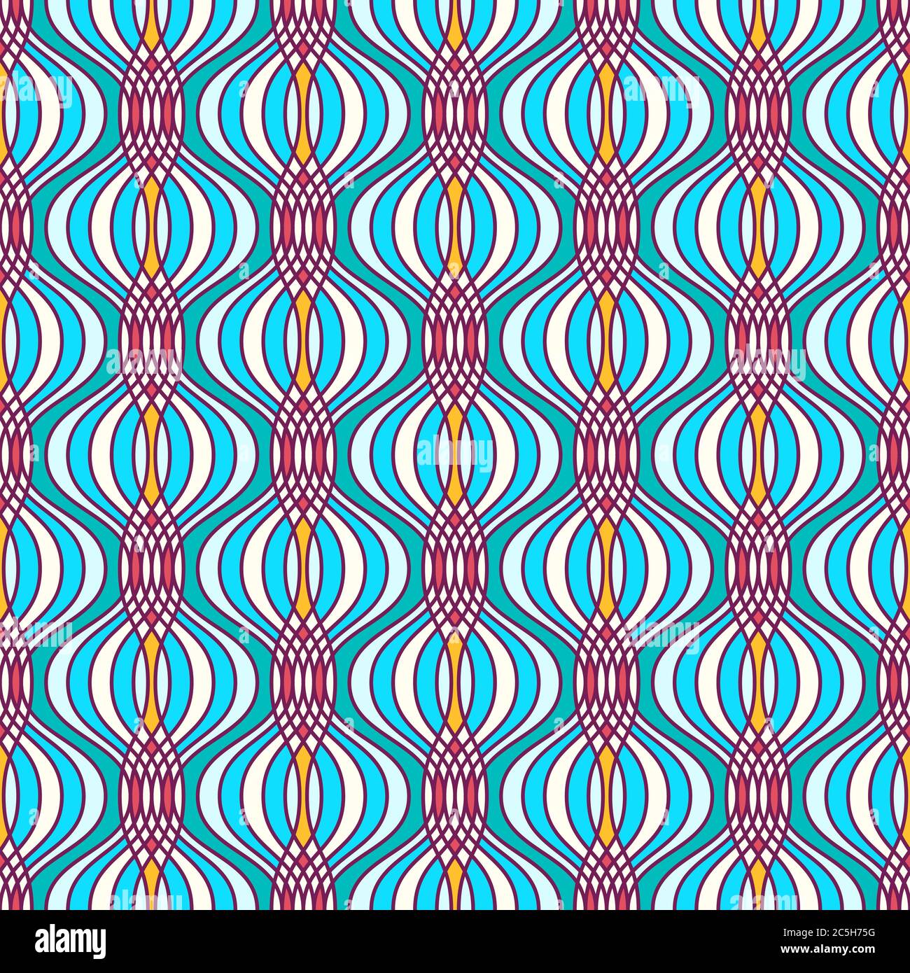 Abstract geometric ogee pattern. Seamless vector background Stock ...