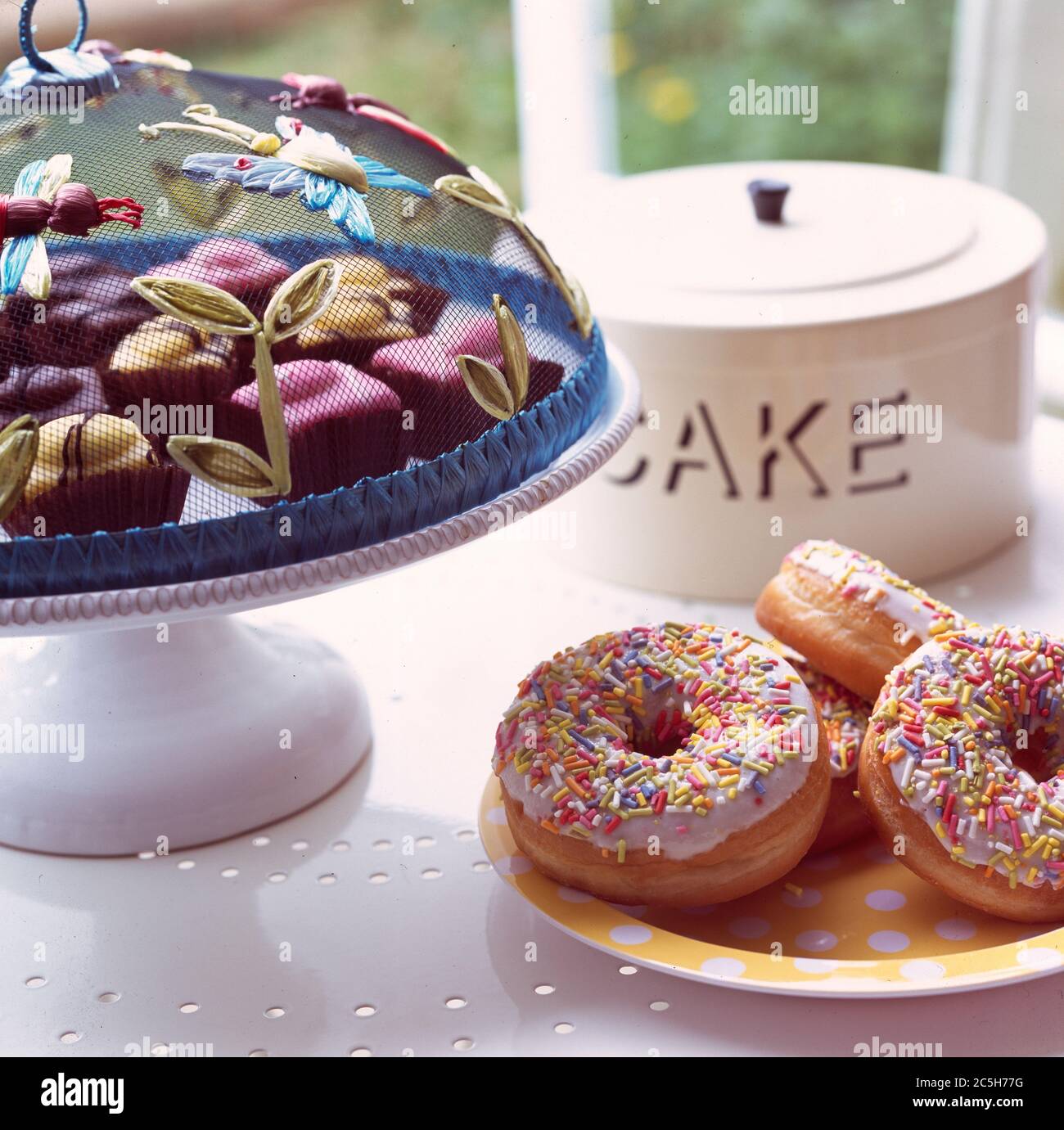 Cakes and decorated ring donuts Stock Photo - Alamy
