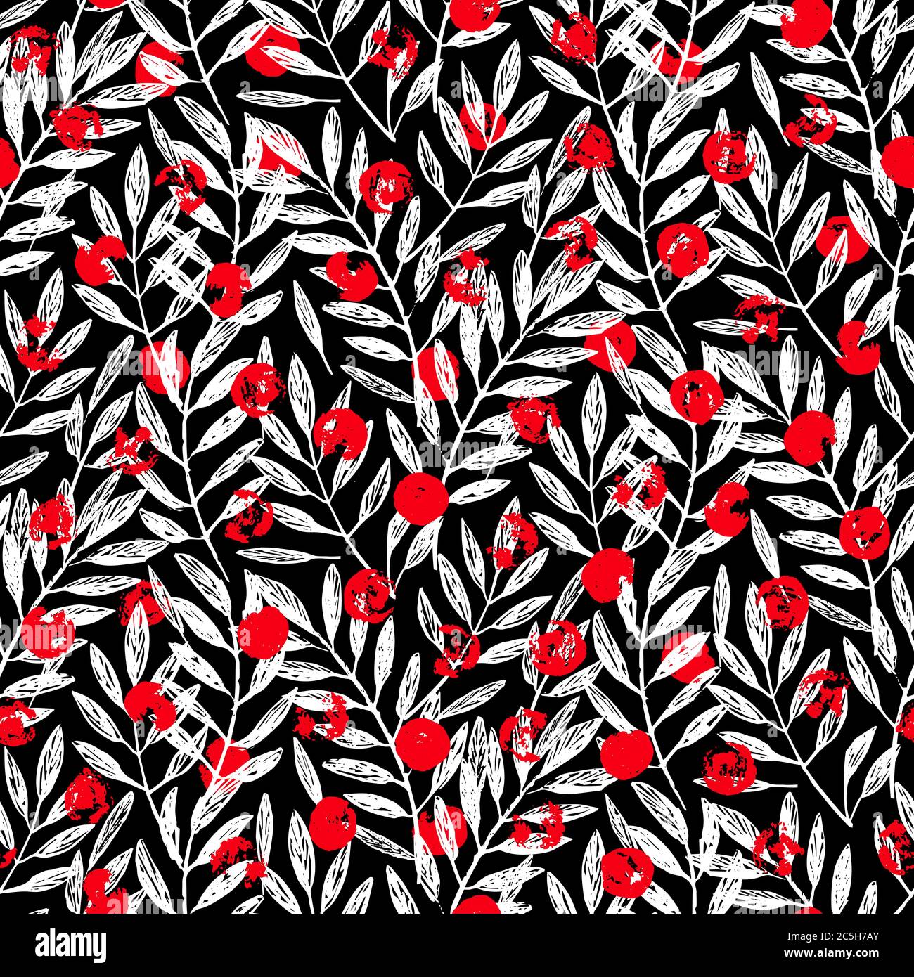 Tropical palm leaves, seamless foliage pattern. Vector illustration ...