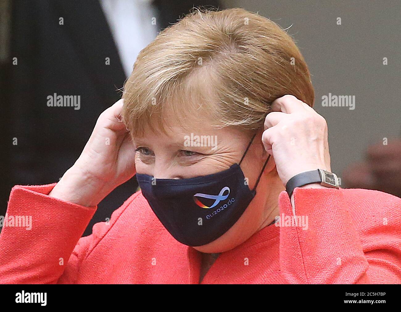 Berlin, Germany. 03rd July, 2020. Chancellor Angela Merkel (CDU) takes ...