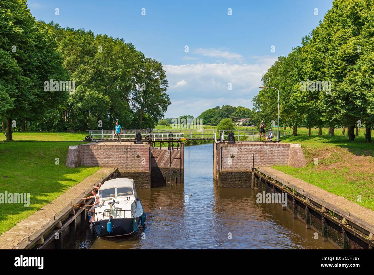 Netherlands lock water canal gate hi-res stock photography and images ...