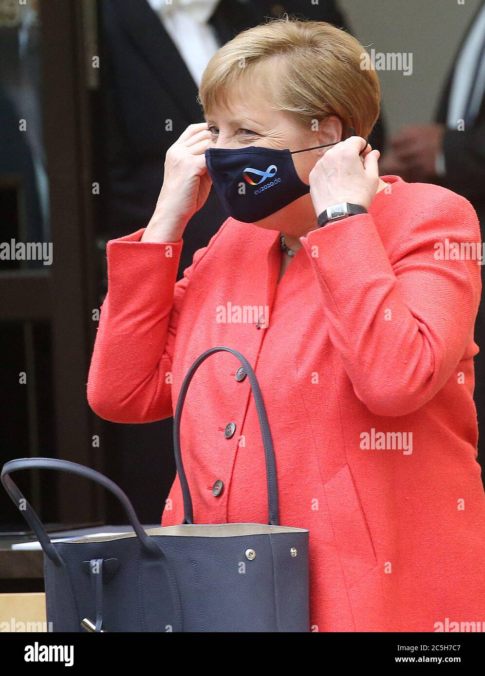 Berlin, Germany. 03rd July, 2020. Chancellor Angela Merkel (CDU) takes ...