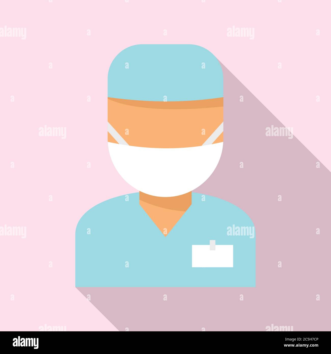 Anesthesia doctor icon. Flat illustration of anesthesia doctor vector ...