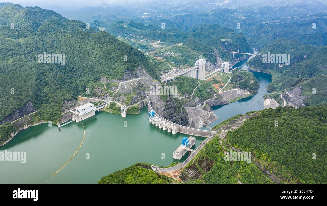 Yuqing. 2nd July, 2020. Aerial photo taken on July 2, 2020 shows a view ...