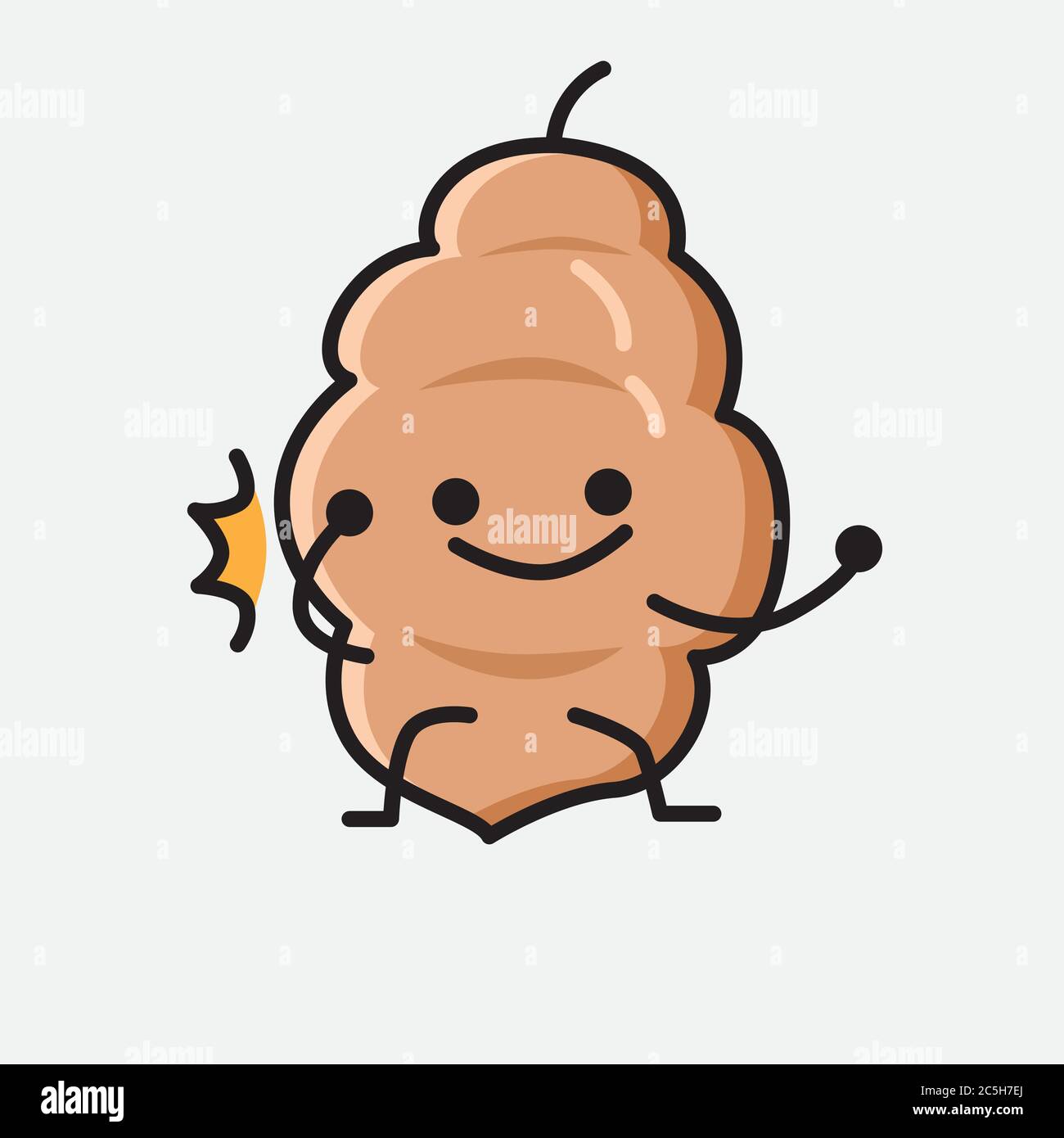 An illustration of Cute Tamarind Fruit Mascot Vector Character Stock ...