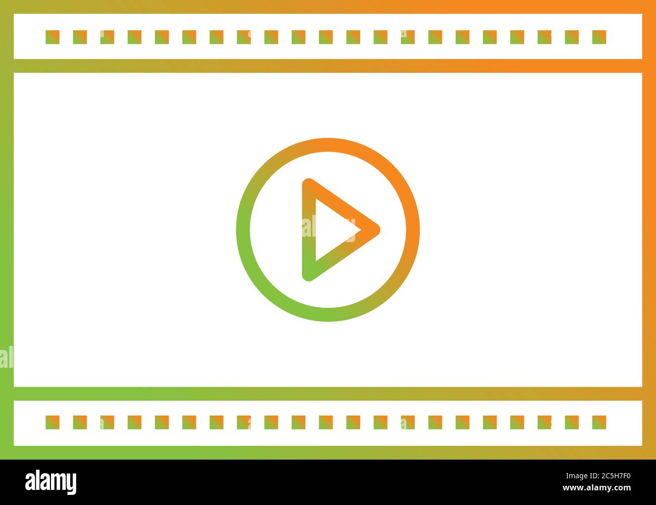 Unique Video Player Vector Line Icon Stock Vector Image & Art - Alamy