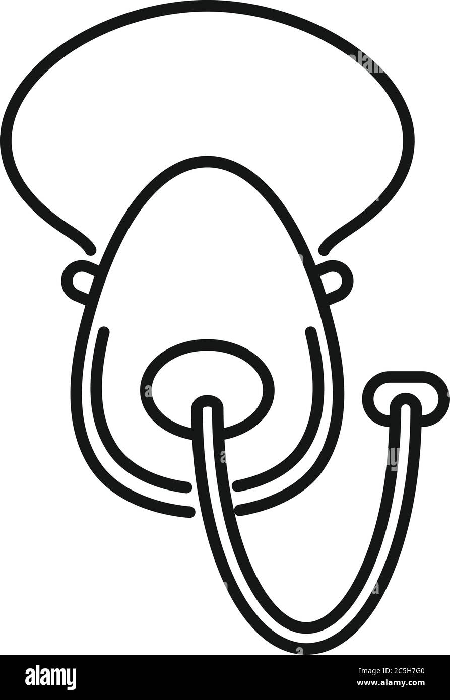 Anesthesia face mask icon. Outline anesthesia face mask vector icon for ...