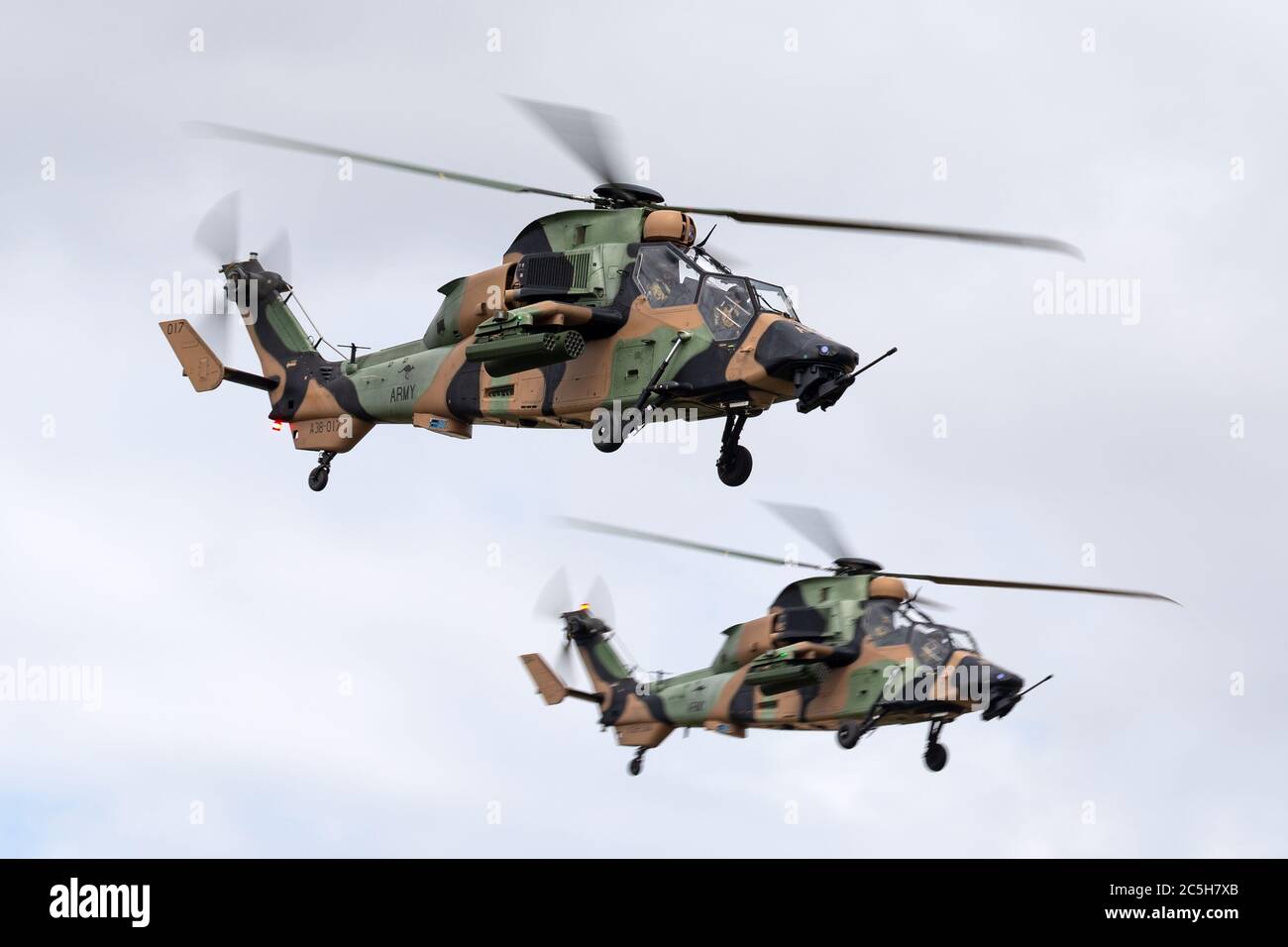 Two Australian Army Eurocopter Tiger ARH Armed reconnaissance ...