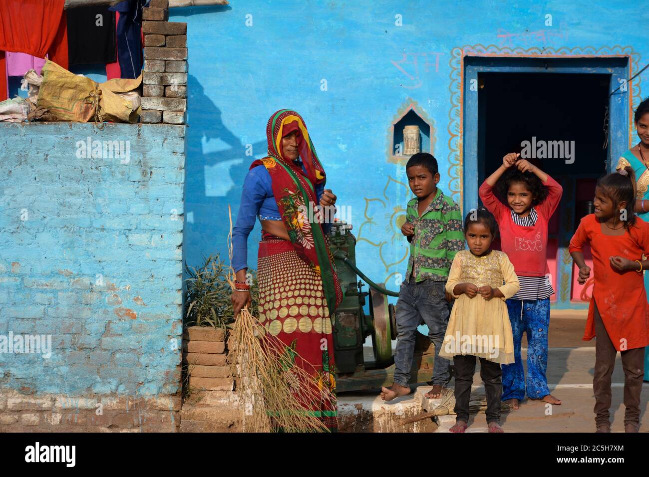 TIKAMGARH, MADHYA PRADESH, INDIA - NOVEMBER 17, 2019: Poor Indian ...
