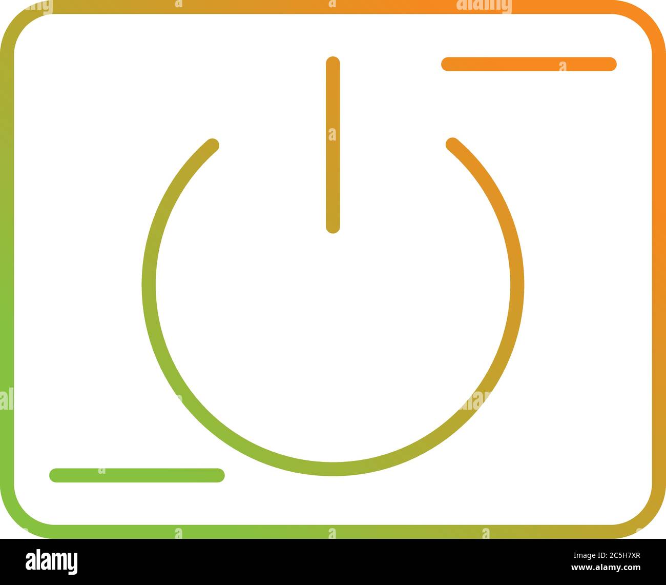 Unique Power Button Vector Line Icon Stock Vector Image & Art - Alamy