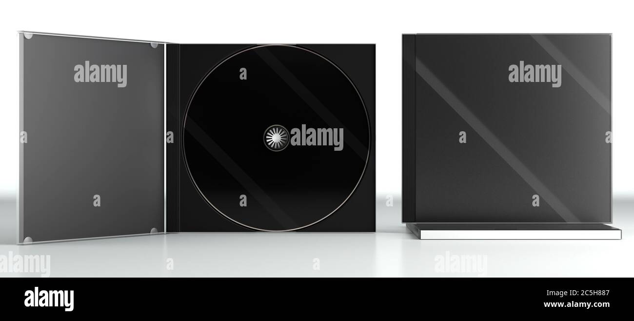 3d render of a cd dvd compact disc plastic box mockup on white ...