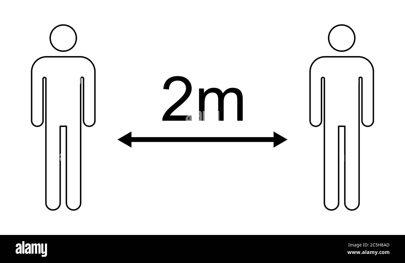 Social distancing icon vector isolated on white background. Covid-19 ...