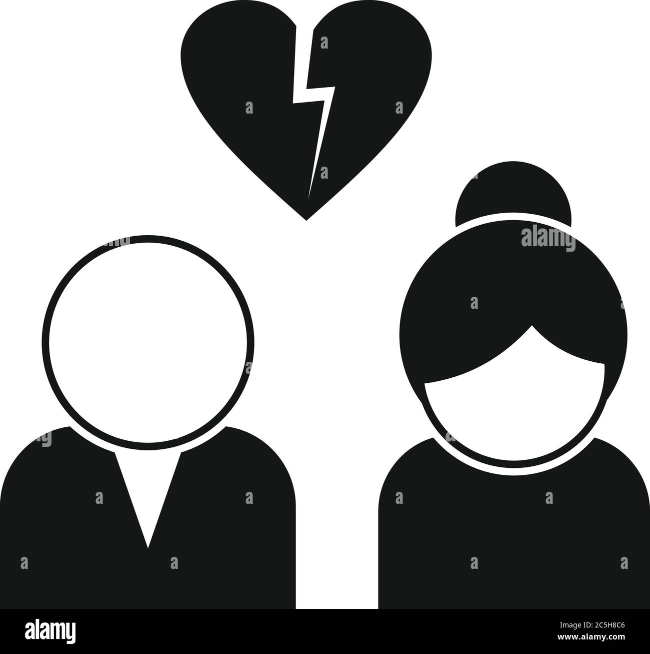 Divorce icon. Simple illustration of divorce vector icon for web design ...