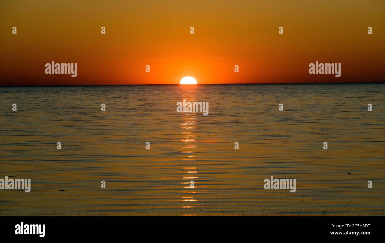 beautiful summer sunset landscape on the Baltic Sea, Estonia Stock ...