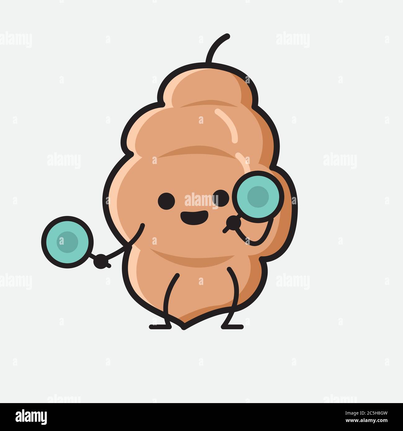 An illustration of Cute Tamarind Fruit Mascot Vector Character Stock ...