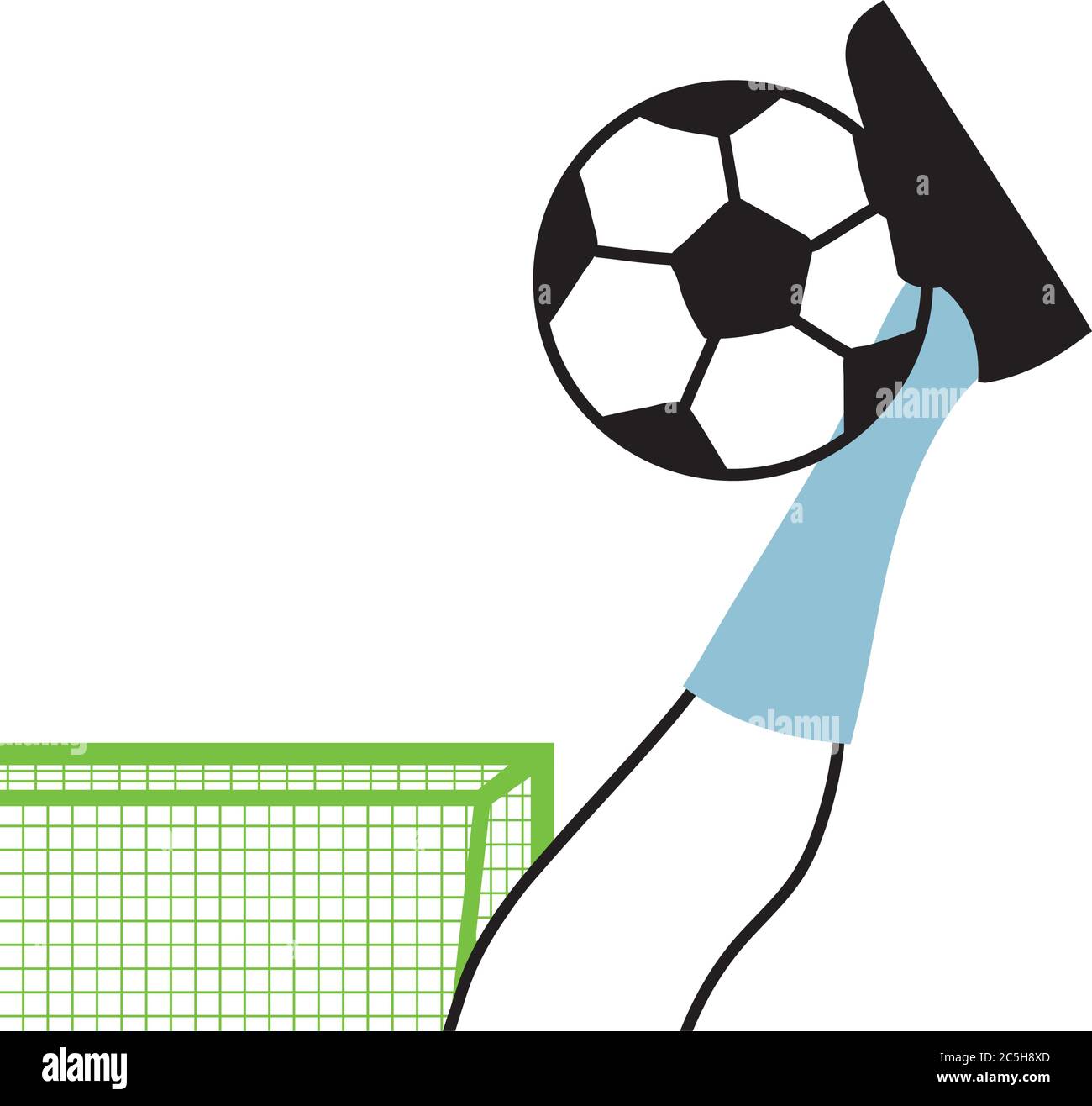 Player leg with ball design, Soccer football sport hobby competition ...