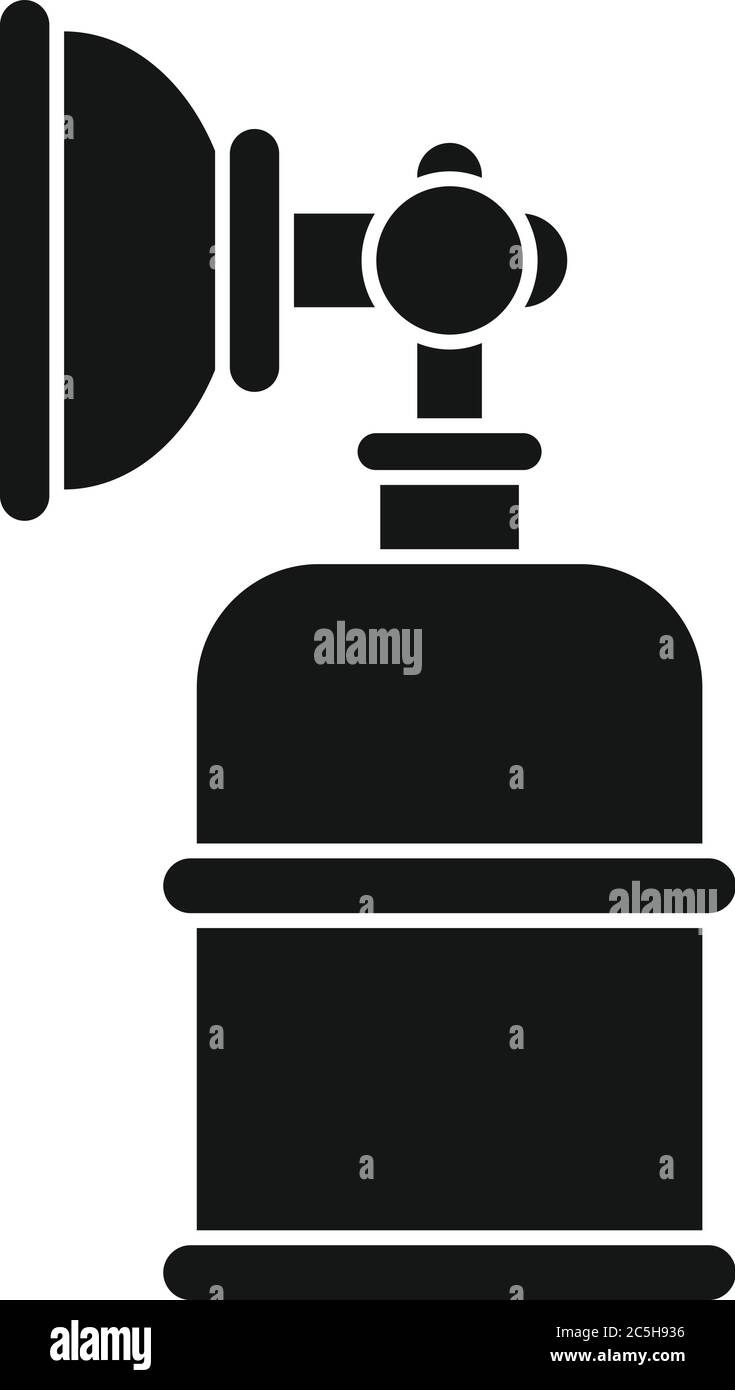 Anesthesia mask bottle icon. Simple illustration of anesthesia mask ...