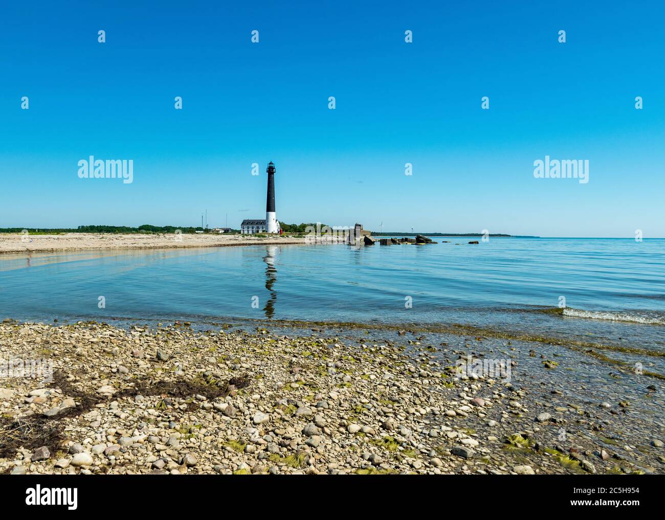 beautiful sightseeing of Saaremaa island in sunny clear day . Sorve ...