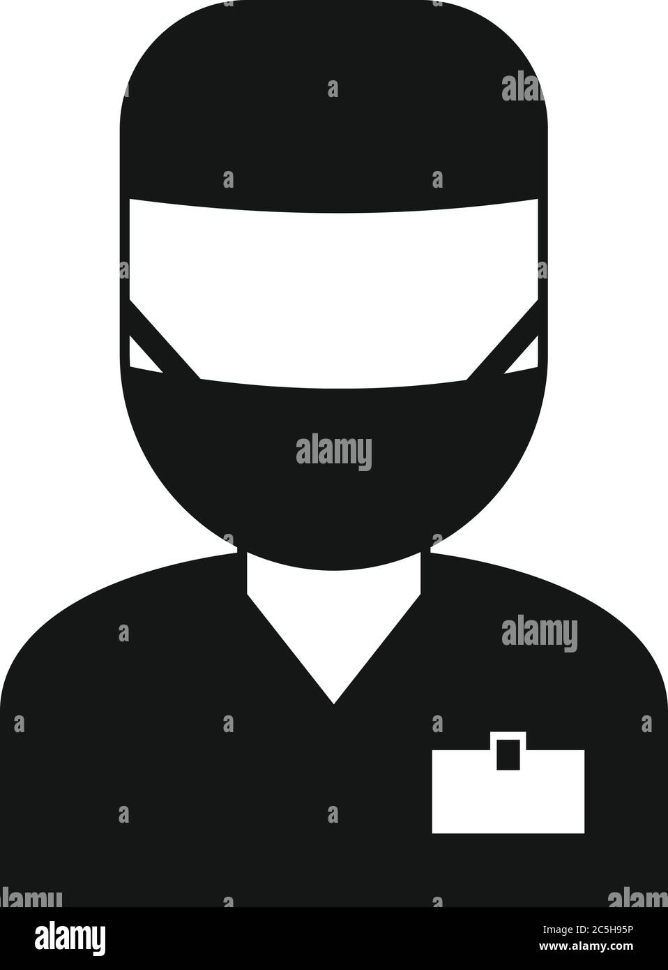 Anesthesia doctor icon. Simple illustration of anesthesia doctor vector ...