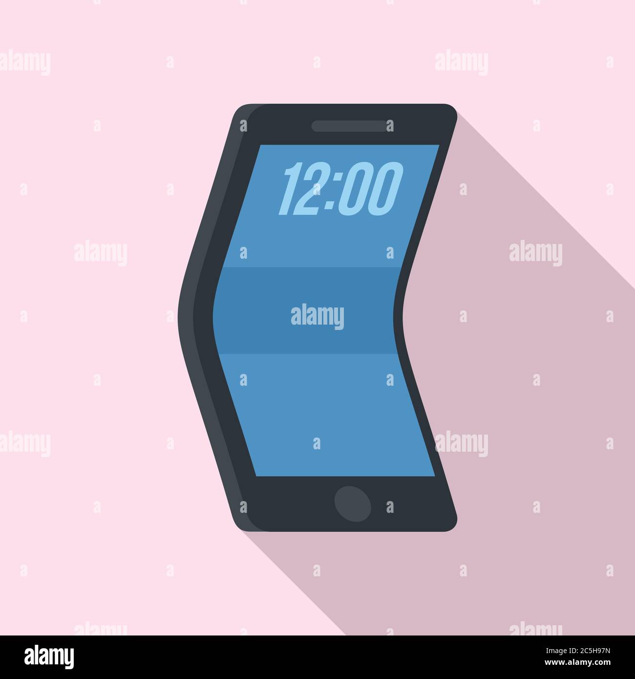 Adaptive flexible screen icon. Flat illustration of adaptive flexible ...