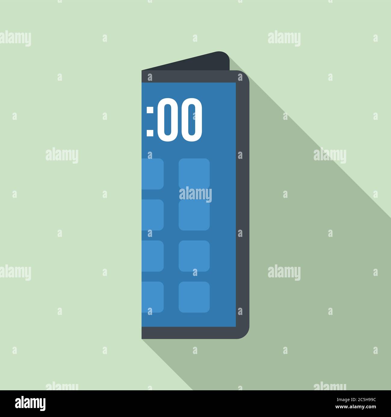 Foldable smartphone icon. Flat illustration of foldable smartphone ...