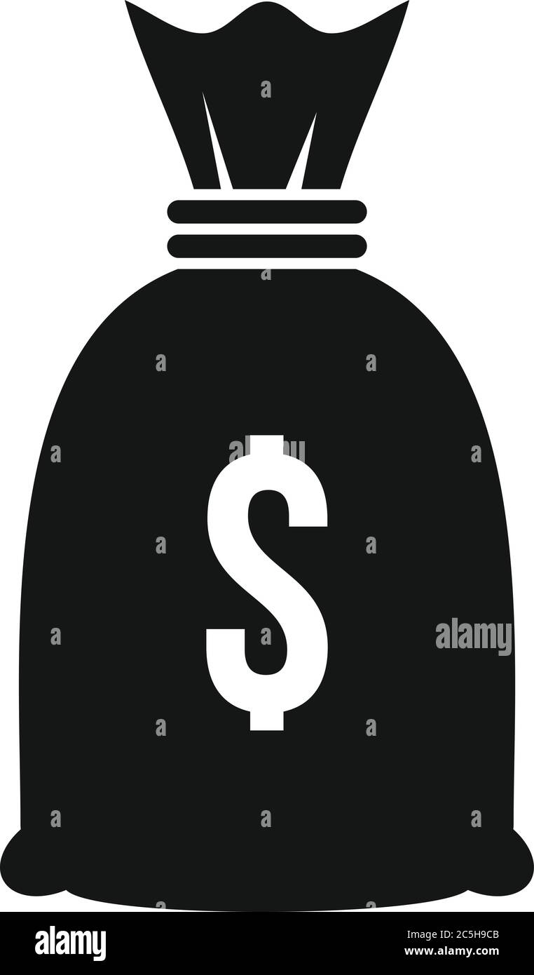 Divorce money bag icon. Simple illustration of divorce money bag vector ...