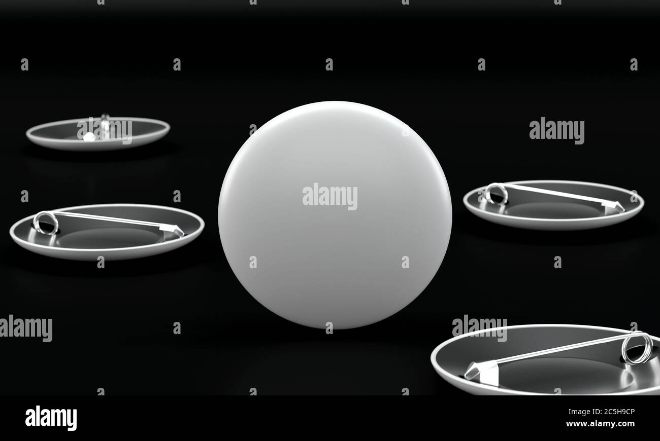 3d render of round pins on dark background. Front view Stock Photo - Alamy